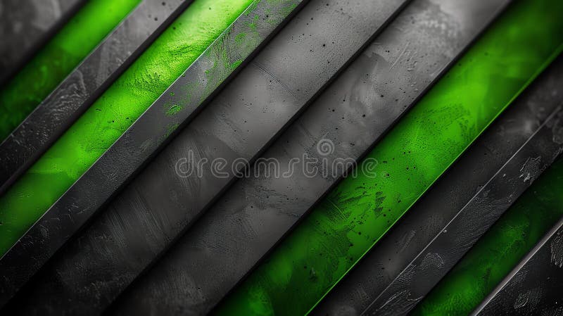 Weathered Green and Silver Metal Glowing Wall with Grunge Texture and ...