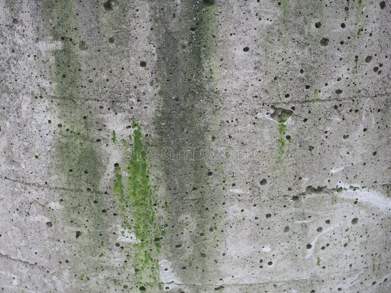 Weathered Grey Concrete with Moss Texture Background Stock Photo ...