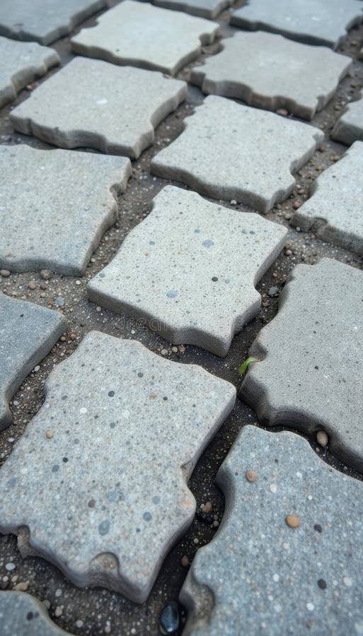 Weathered Grey and White Concrete Block Paving Aged Rustic Stock ...