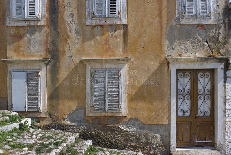 Weathered house stock photo. Image of croatian, facade - 16870938