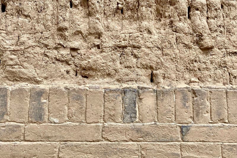 Weathered House Dirty Wall Built with Bricks and Muds Stock Photo ...