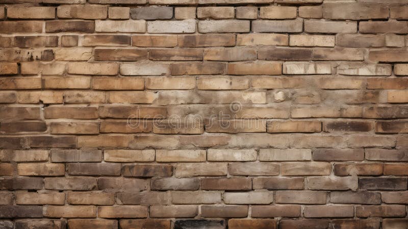 Weathered Light Brown Brick Wall Stock Image - Image of uneven, brick ...