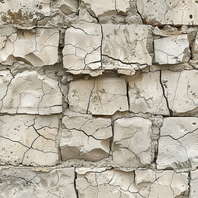 Weathered Limestone Wall with Cracked Surface Texture Stock ...