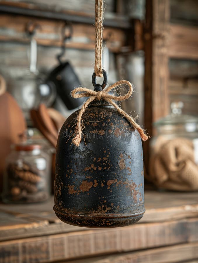 Weathered Metal Bell Hanging Rustic Setting Stock Photos - Free ...