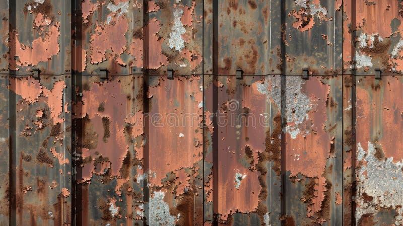 Weathered Metal Displays Visible Signs of Corrosion, Including Rust ...