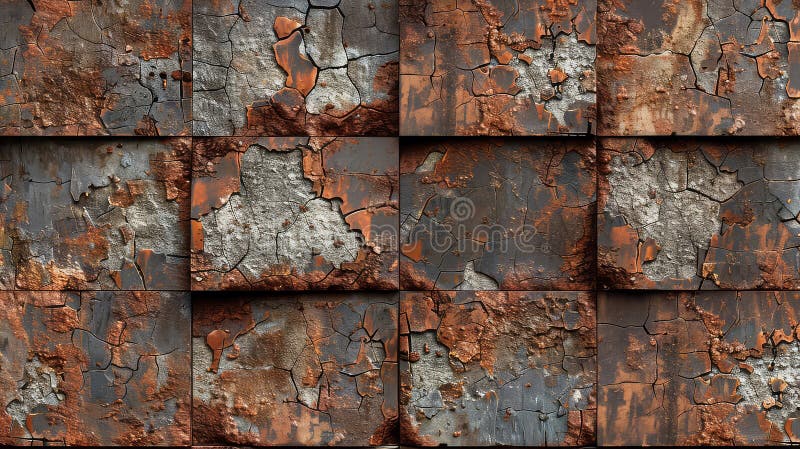 Weathered Metal Exhibits Corrosive Damage and Rust Stock Illustration ...