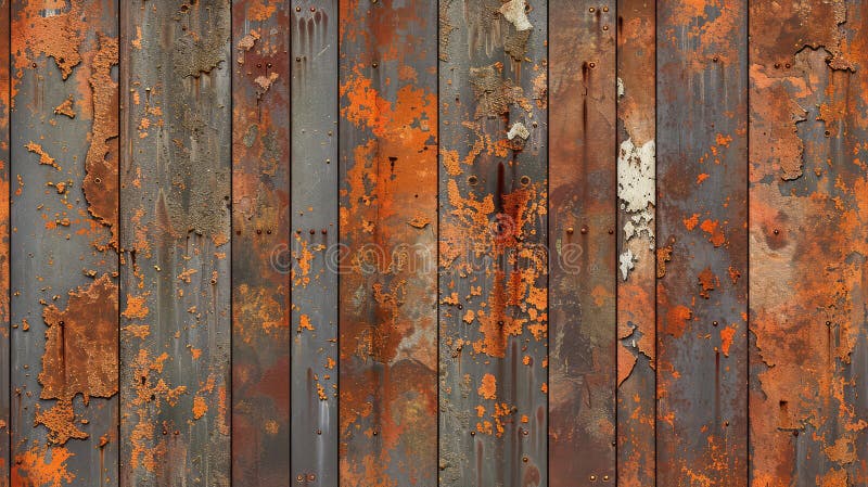 Weathered Metal Exhibits Rusty Patina, with Signs of Deterioration ...