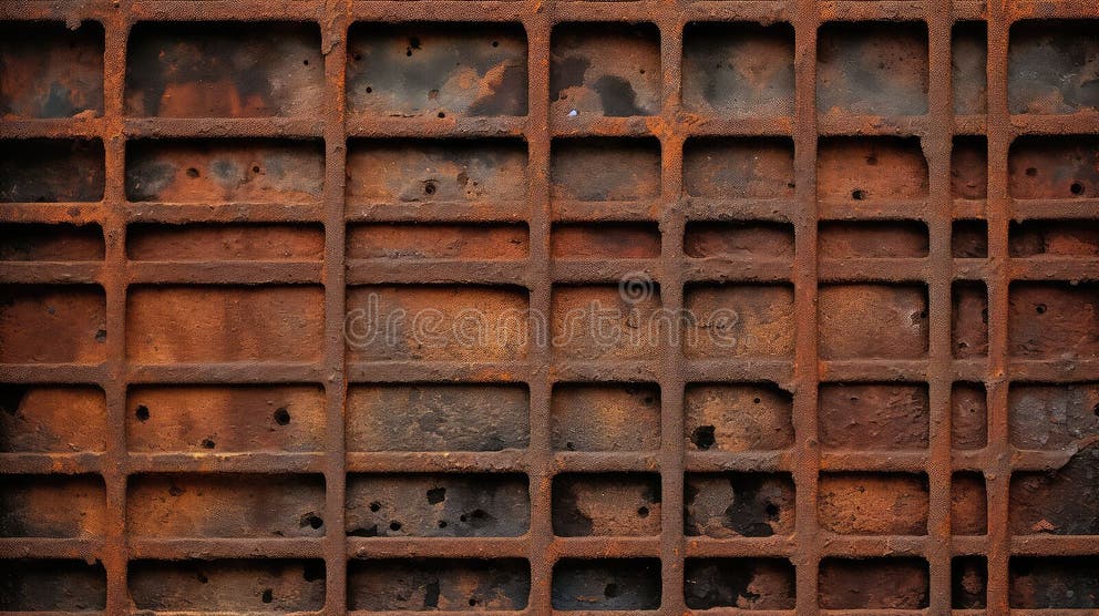 Weathered Metal Grate Texture Stock Image - Image of intricate, brown ...