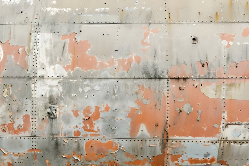 Weathered Metal Panel Abstract, a Study in Rust, Paint, and Rivets ...