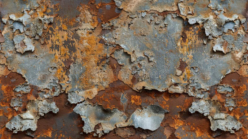 Weathered Metal Panel Exhibits Corrosion and Rust Damage Stock ...