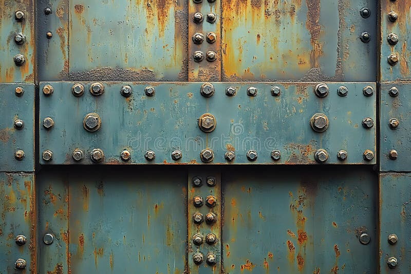 Industrial Grunge Texture with Rusted Metal Rivets for Design and ...
