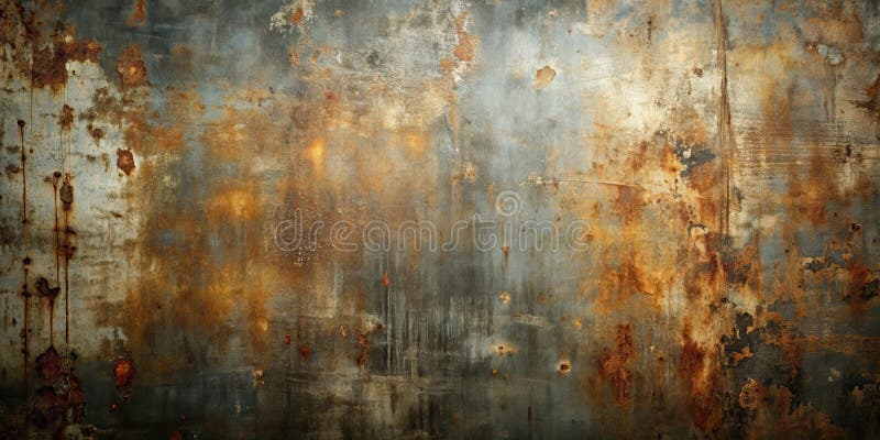 A Weathered Metal Surface Displaying Extensive Rust and Corrosion ...