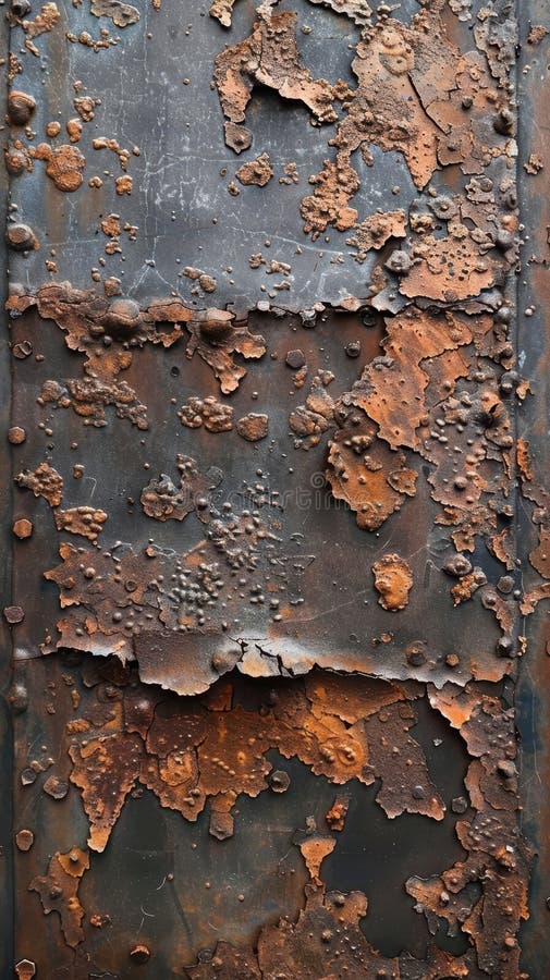 Weathered Metal Surface Displaying Layers of Rust with Rich Texture and ...