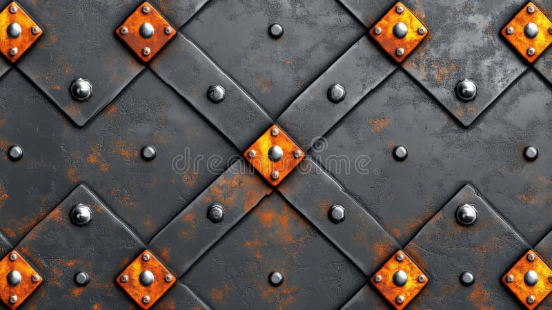 A Weathered Metal Surface Displaying Rusty Orange and Blue Textures Set ...