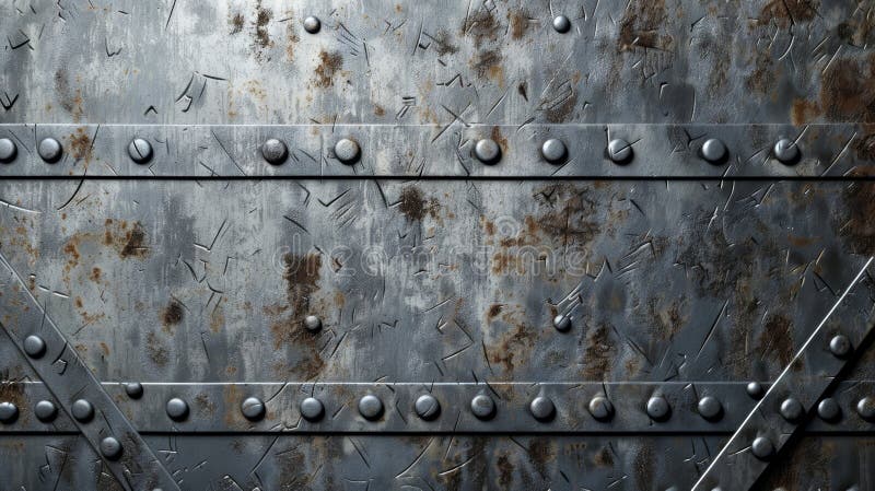 A Weathered Metal Surface with Rivets and Rust. the Texture is Perfect ...