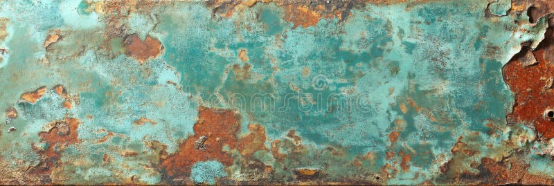 Weathered Metal Surface with Rust and Turquoise Corrosion Patterns ...