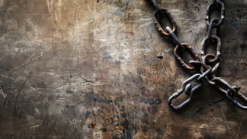Rusted Metal Chain on Weathered Surface Stock Photo - Image of worn ...
