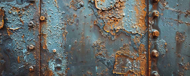 A Weathered Metal Surface with Visible Corrosion and Intricate Rust ...
