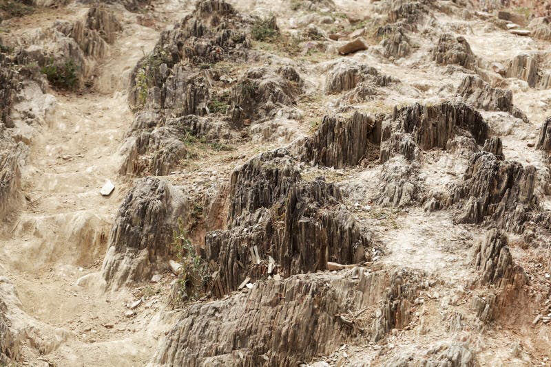 Weathered Metamorphic Rocks Stock Image - Image of landscape, nature ...