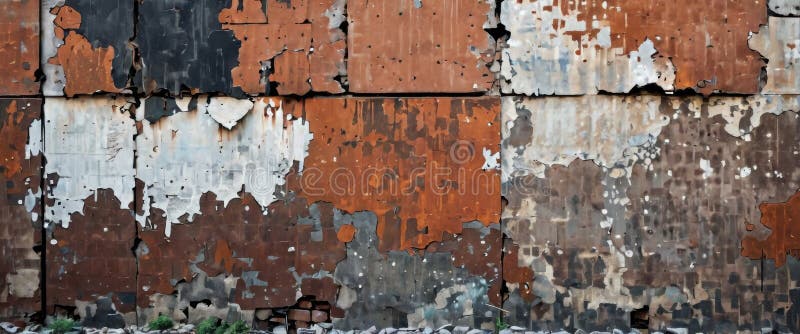 Weathered Multi-Colored Metal Sheets Stock Photo - Image of ...