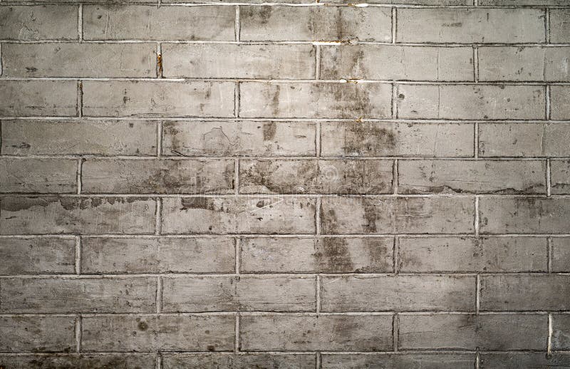 Weathered Old Brick Wall Covered with Dust Stock Image - Image of ...