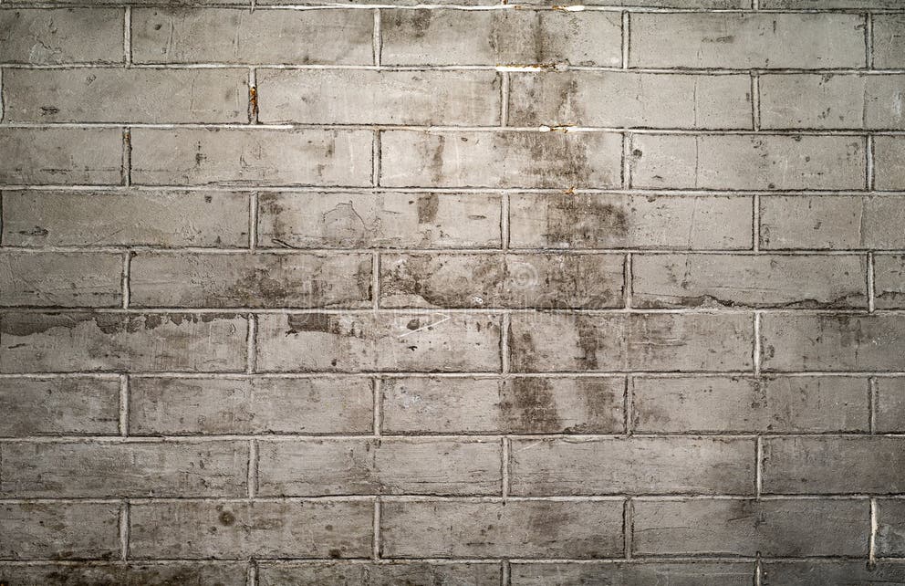 Weathered Old Brick Wall Covered with Dust Stock Image - Image of ...