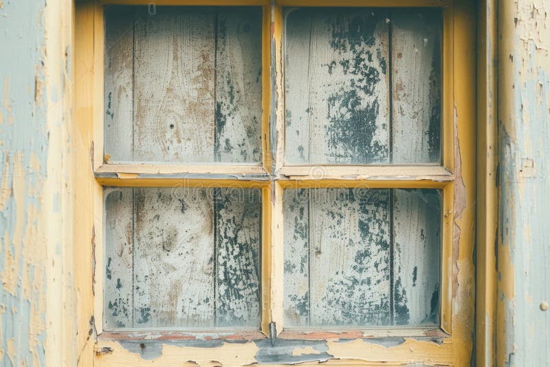 A Weathered Old Window with Peeling Paint. Ideal for Architectural and ...