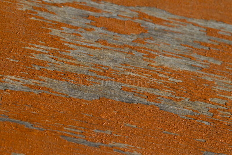 Weathered Orange Paint Wood Background Texture Stock Image - Image of ...