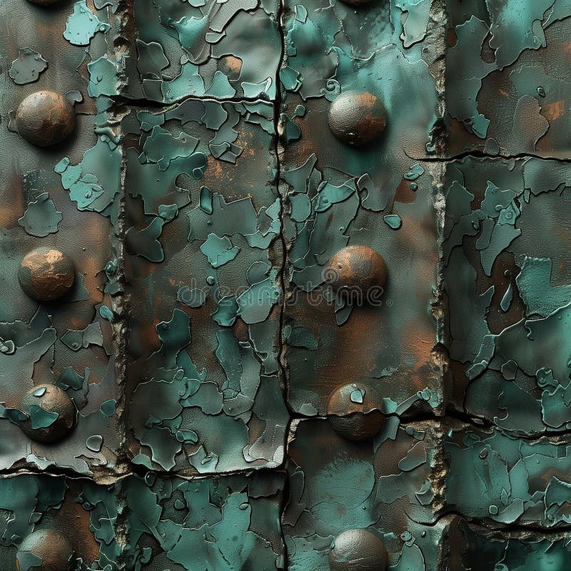 Weathered Oxidized Copper Surface with Green Patina Stock Illustration ...