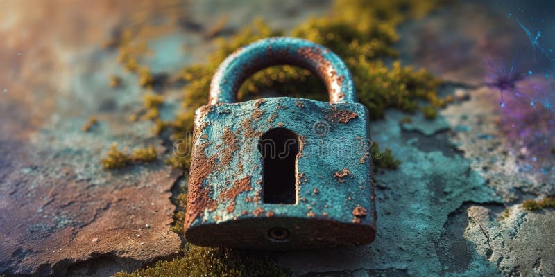Old Padlock on a Stone Wall Stock Photo - Image of natural ...