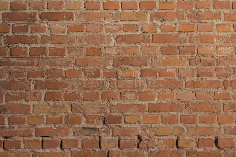 Weathered Painted Old Brick Wall Background. Flat Masonry Stock Photo ...