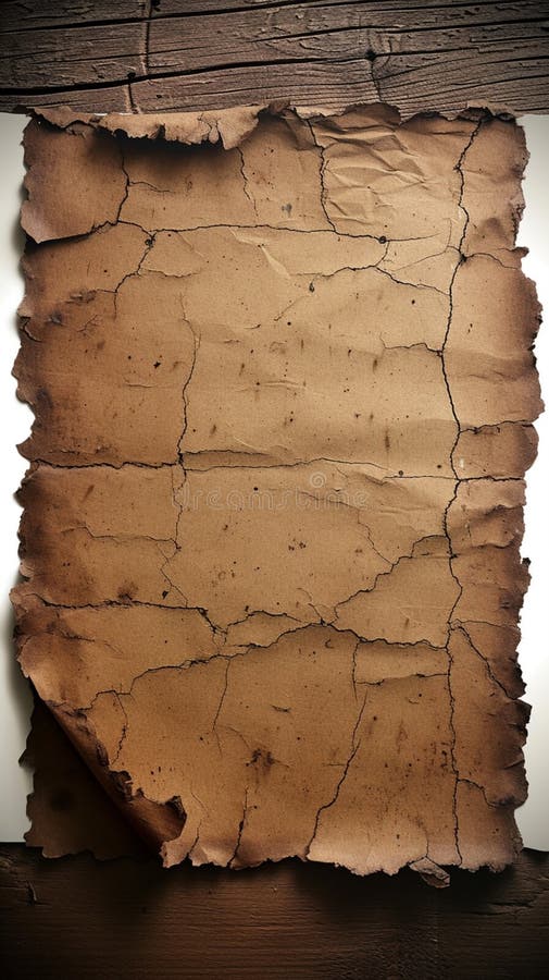 Weathered Paper Holds Ancient Document, Enhanced by Textured, Historic ...