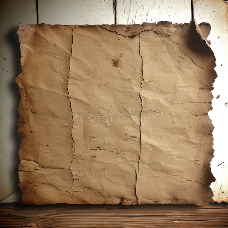 Weathered Paper Holds Ancient Document, Enhanced by Textured, Historic ...