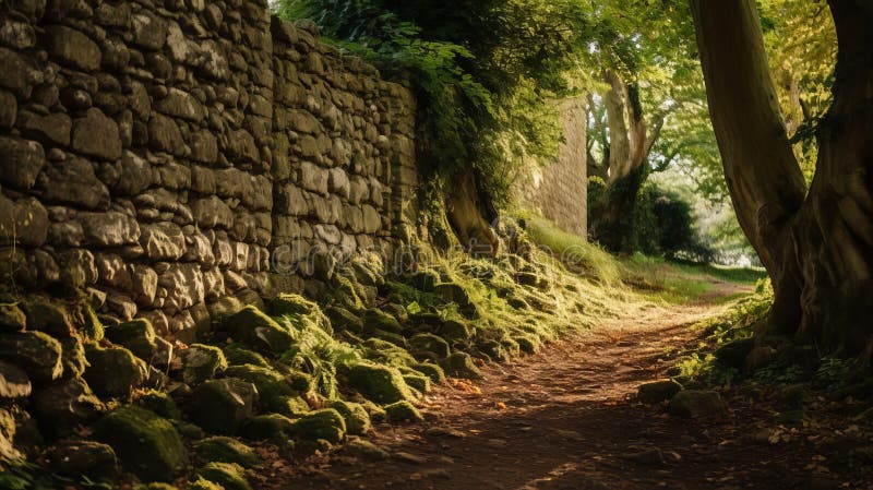 Medieval Path: a Comic Journey through the Uk Stock Illustration ...