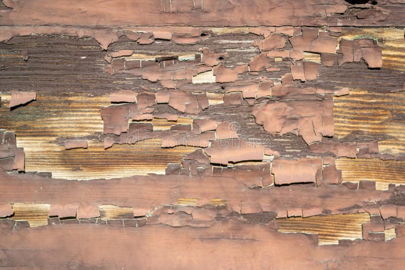 Weathered Peeling Brown Paint on a Wooden Wall Stock Photo - Image of ...