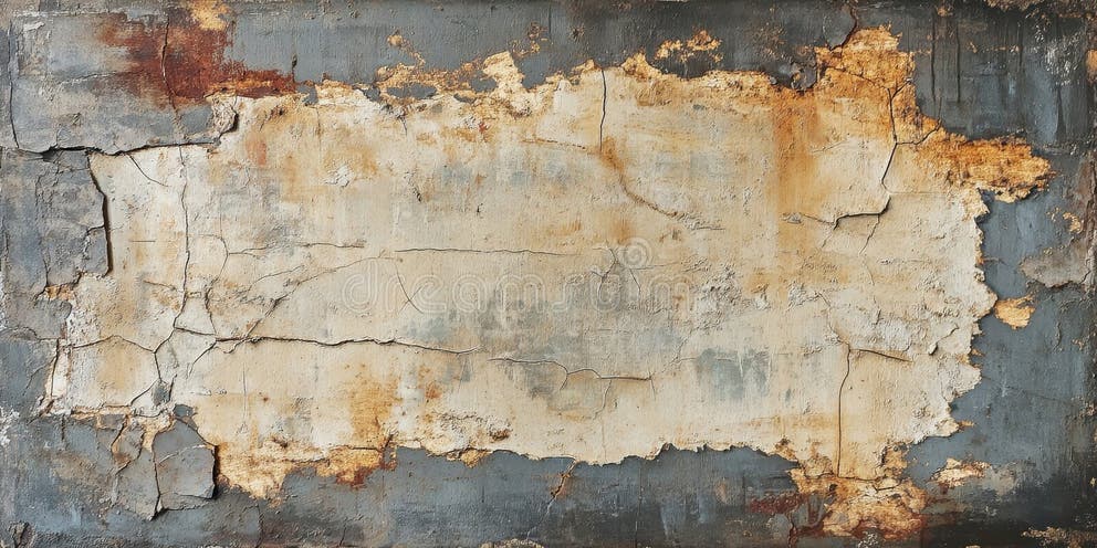 A Weathered, Peeling Surface with Rust and Cracks, Showcasing Texture ...