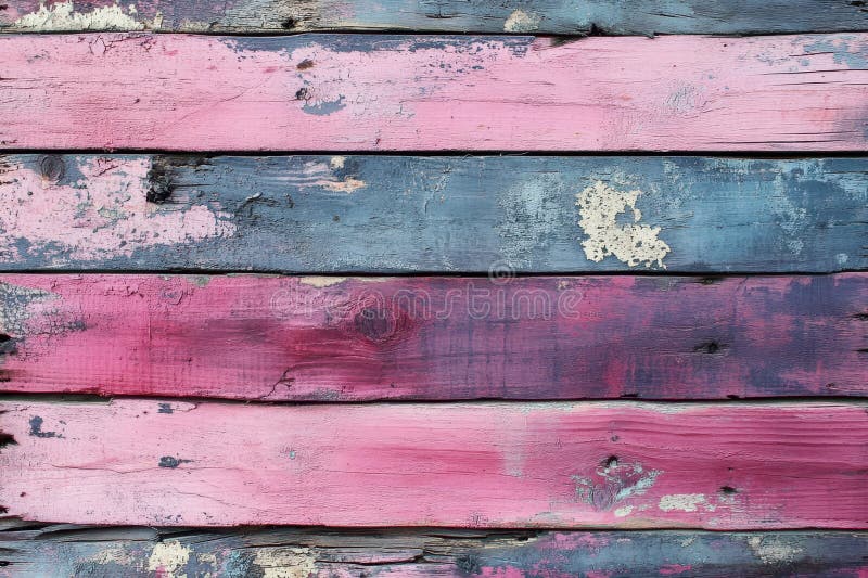 Weathered Pink and Blue Painted Wood Planks Rustic Texture Background ...