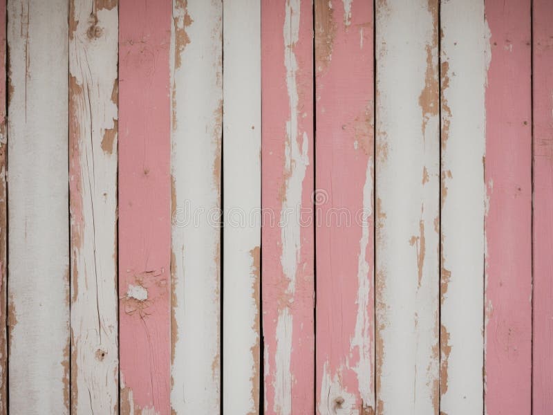 Weathered Pink and White Wooden Planks Background. Stock Photo - Image ...