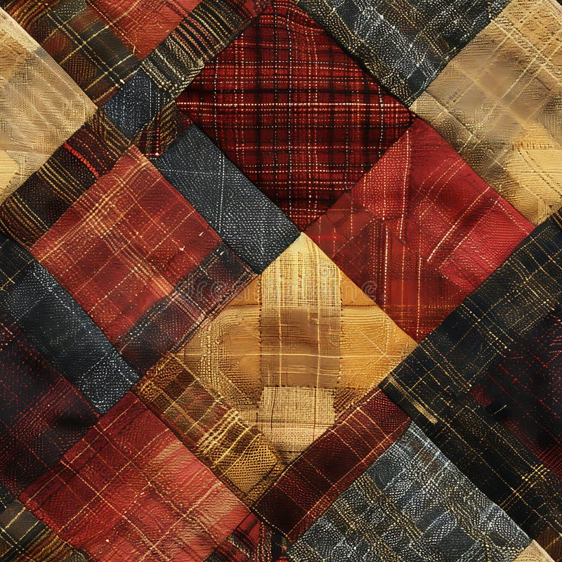 Weathered Plaid Fabric Repeating Pattern Stock Illustration ...