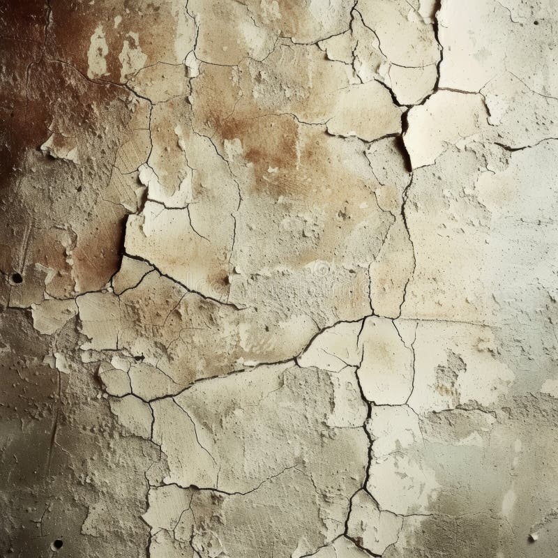 Weathered Plaster Wall with Cracks and Flaking, Revealing the Layers of ...