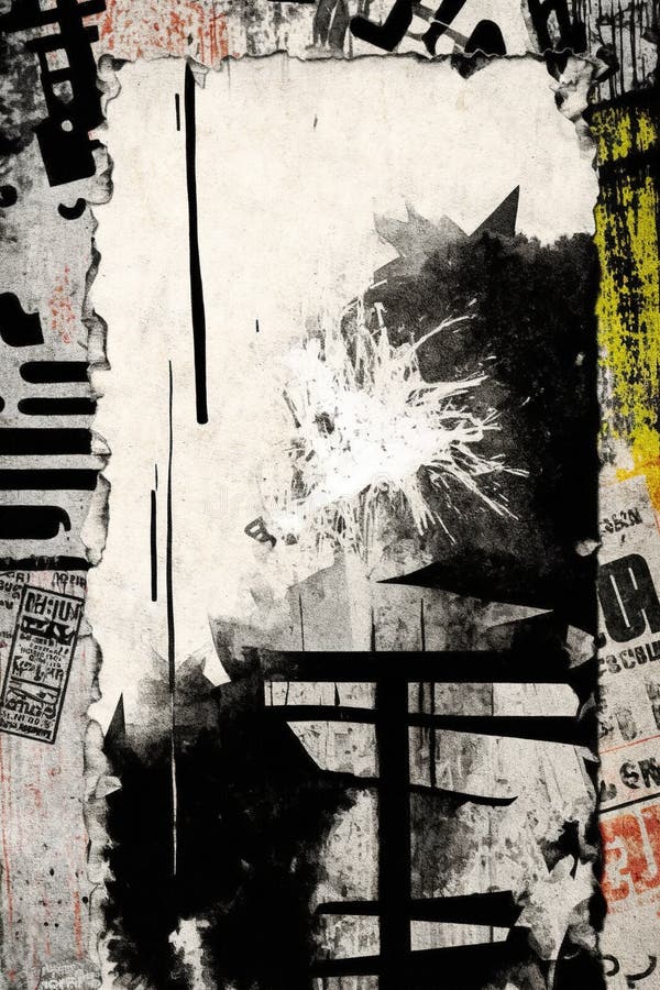 Weathered Posters and Charcoal Scribbles Anti Design Background High ...
