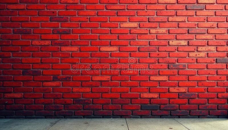 Weathered Red Brick Wall Panorama, Rich Texture , Rough, Design ...