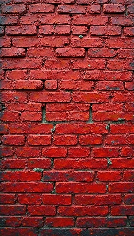 Weathered Red Brick Wall, Panoramic View, Distressed Texture, Pattern ...