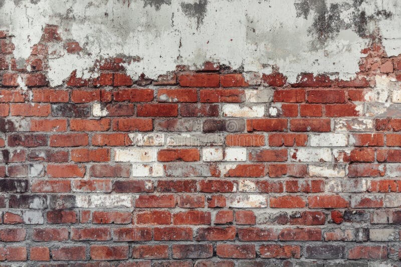 Weathered Red Brick Wall Texture. AI Generated Stock Image - Image of ...
