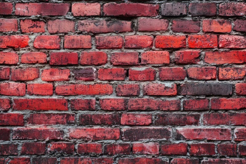 Weathered Red Brick Wall Texture. Neural Network AI Generated Stock ...