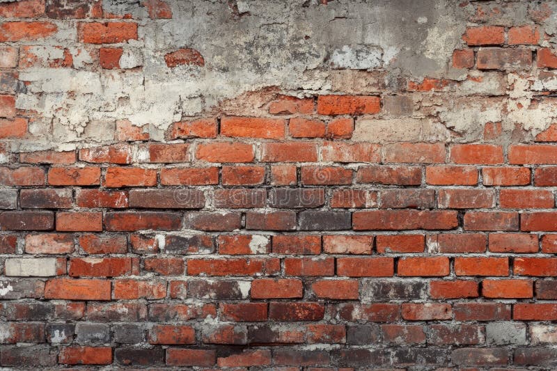 Weathered Red Brick Wall Texture. Neural Network AI Generated Stock ...