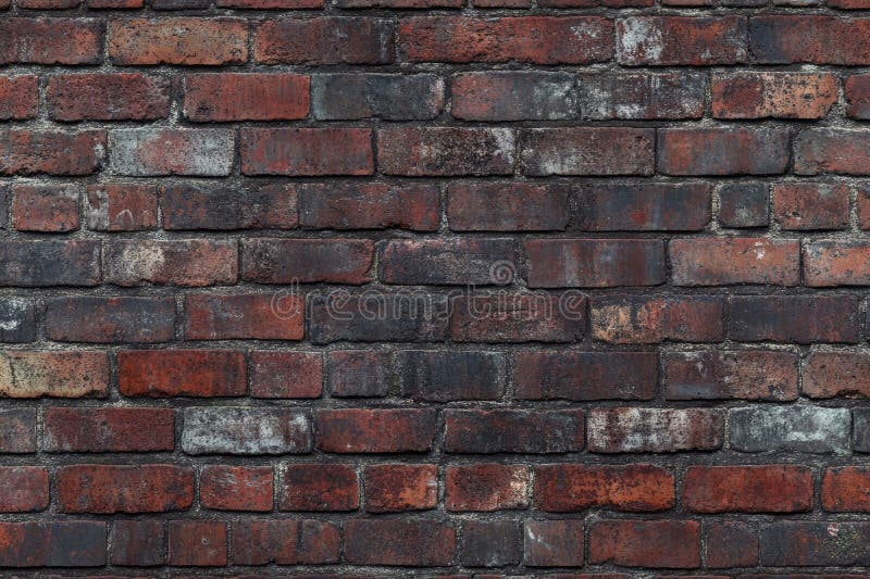 Weathered Red Brick Wall Texture. Neural Network AI Generated Stock ...