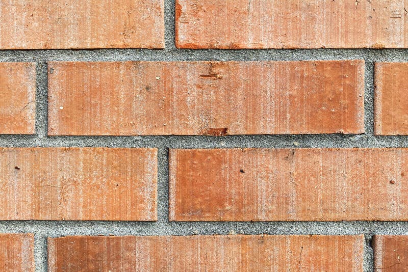 Weathered Red Vintage Worm Brick Wall Stained Retro Style Surface Aged ...