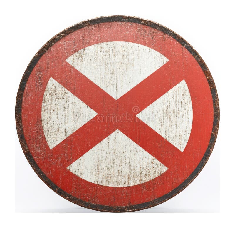 Weathered Red and White Do Not Enter Road Sign with Rustic Texture ...