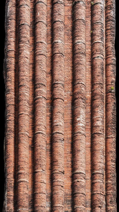 Weathered Reddish Brown Stone Column Texture Close Up Stock ...